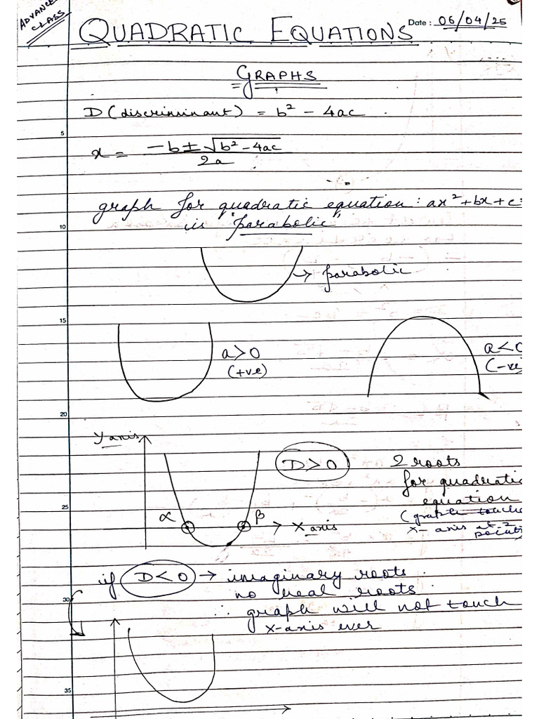 Quadratic Equations All Sums | PDF