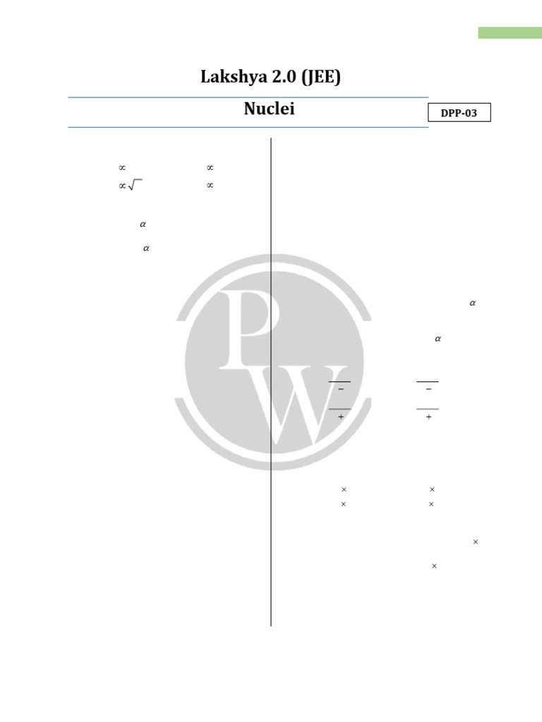 DPP-03 638488163031693158 | PDF | Radioactive Decay | Atomic Nucleus