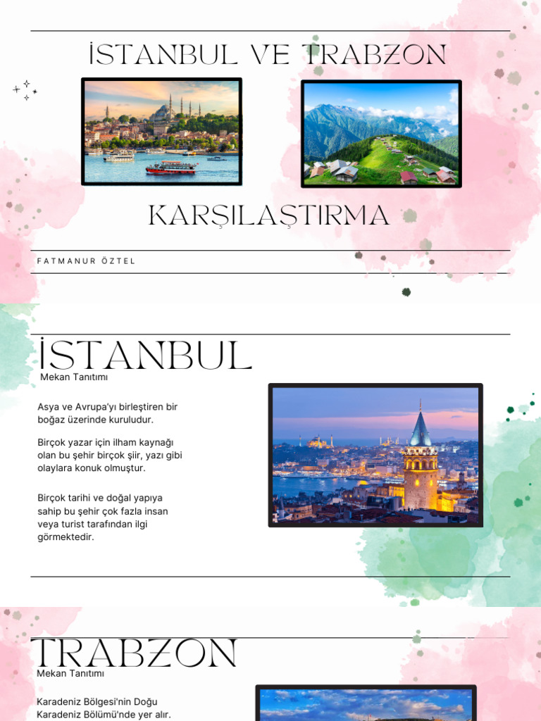 Istanbul Trabzon Fatmanur | PDF