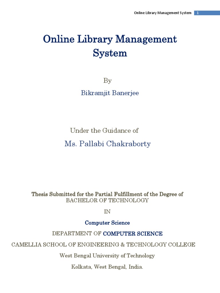 Online Library Management System Srs | PDF | Java Servlet | Application ...