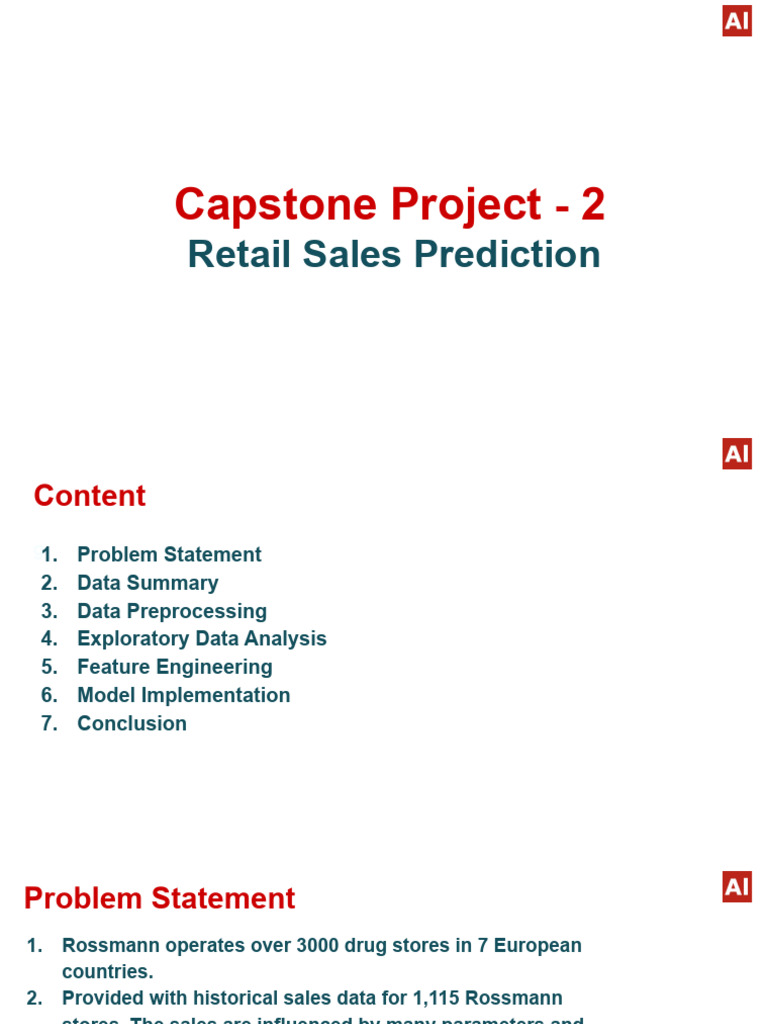 Retail Sales Prediction | PDF | Regression Analysis | Data Analysis