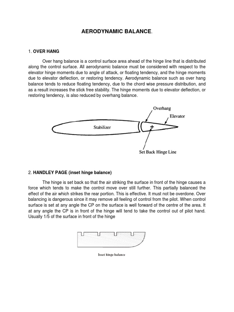 Aerodynamic Balance & Flight Control Balancing and Rigging | PDF ...