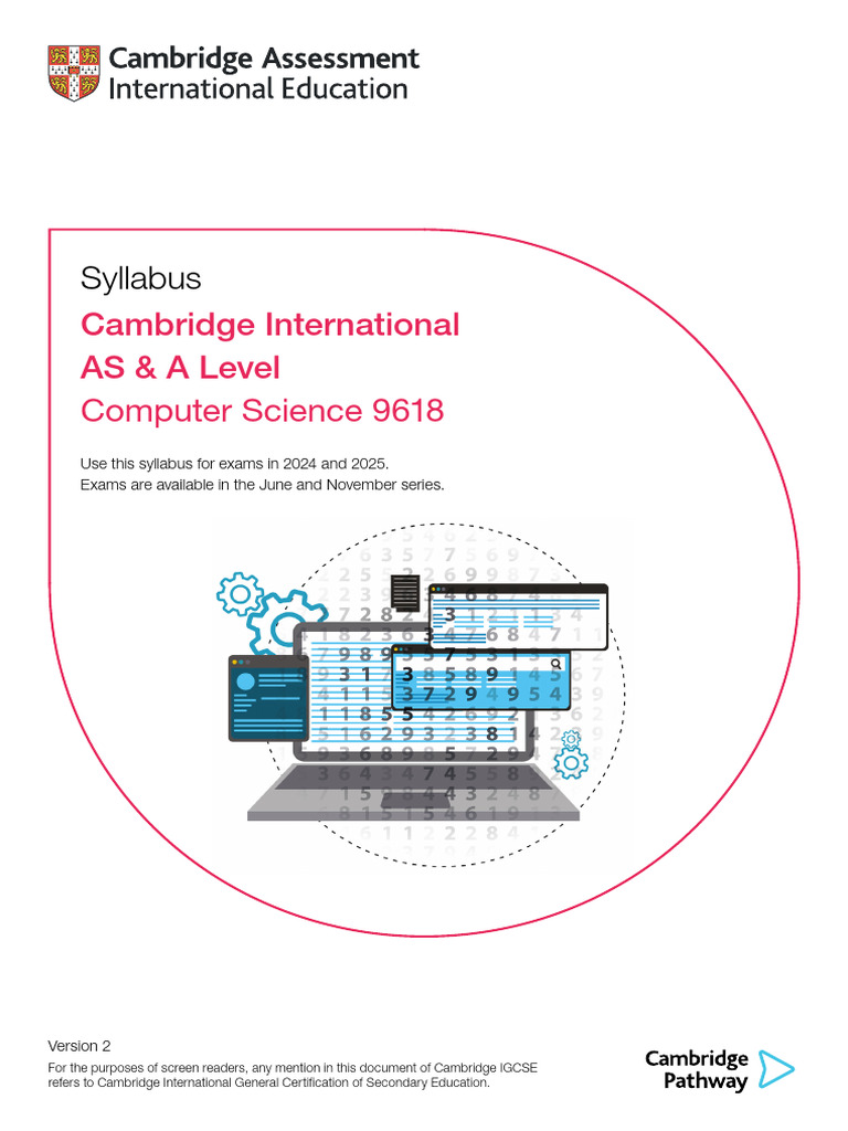 Cambridge AS & A Level Computer Science 9618 Syllabus | PDF