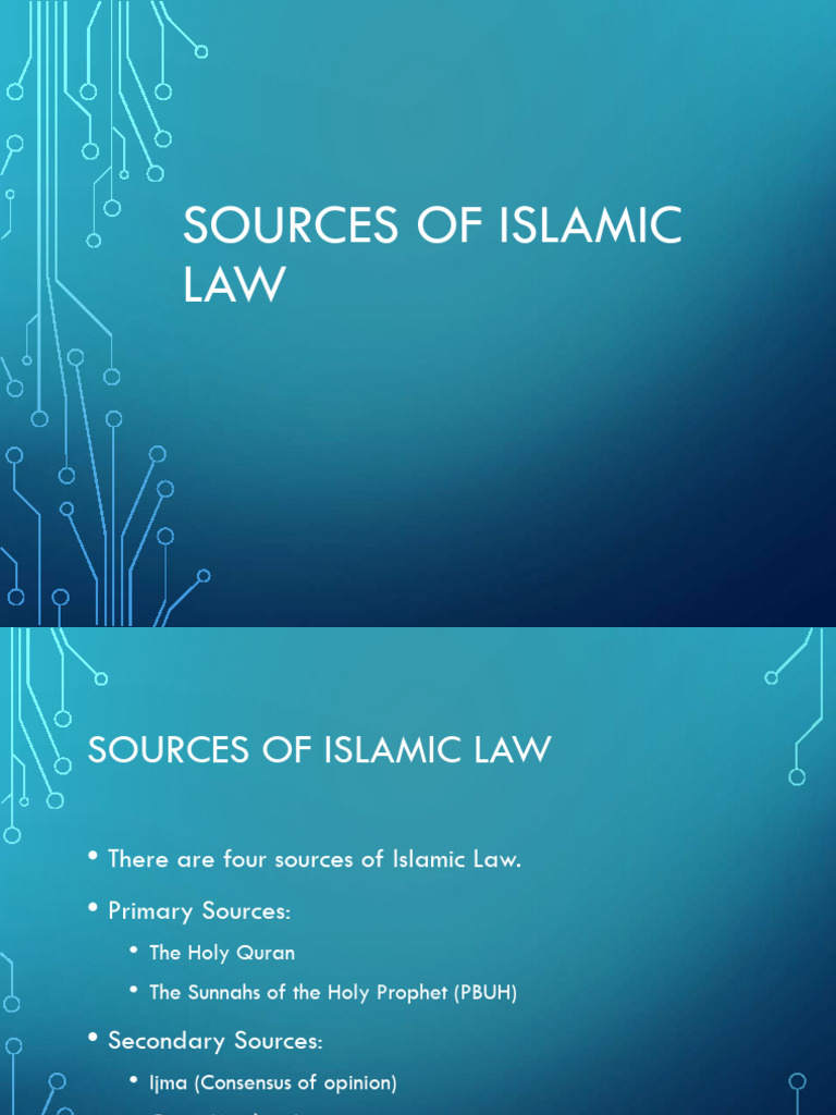 Four Sources of Islamic Law Explained | PDF | Prophets And Messengers ...
