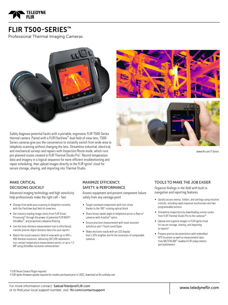 FLIR T500-Series Thermal Cameras | PDF | Pixel | Camera