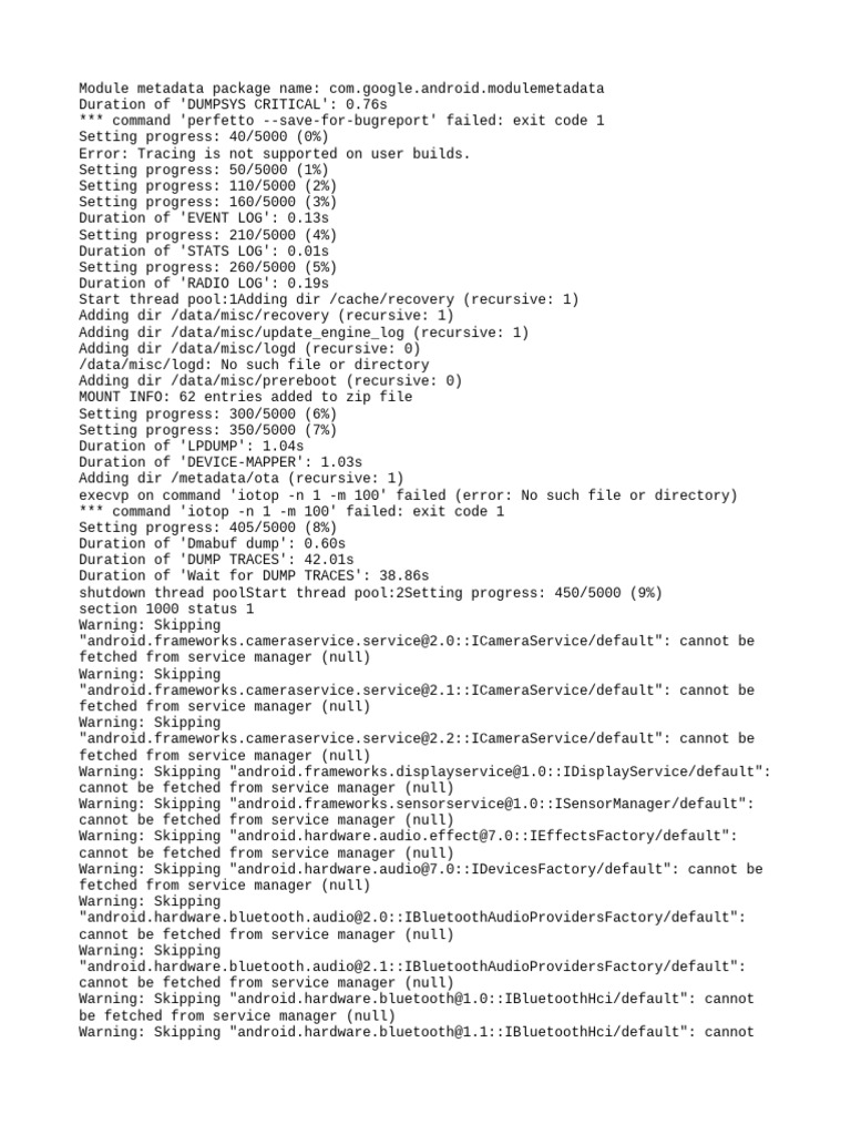 Bugreport KI5k GL SP1A.210812.016 2025 07 17 20 02 28 Dumpstate - Log 20995 | PDF | Software ...