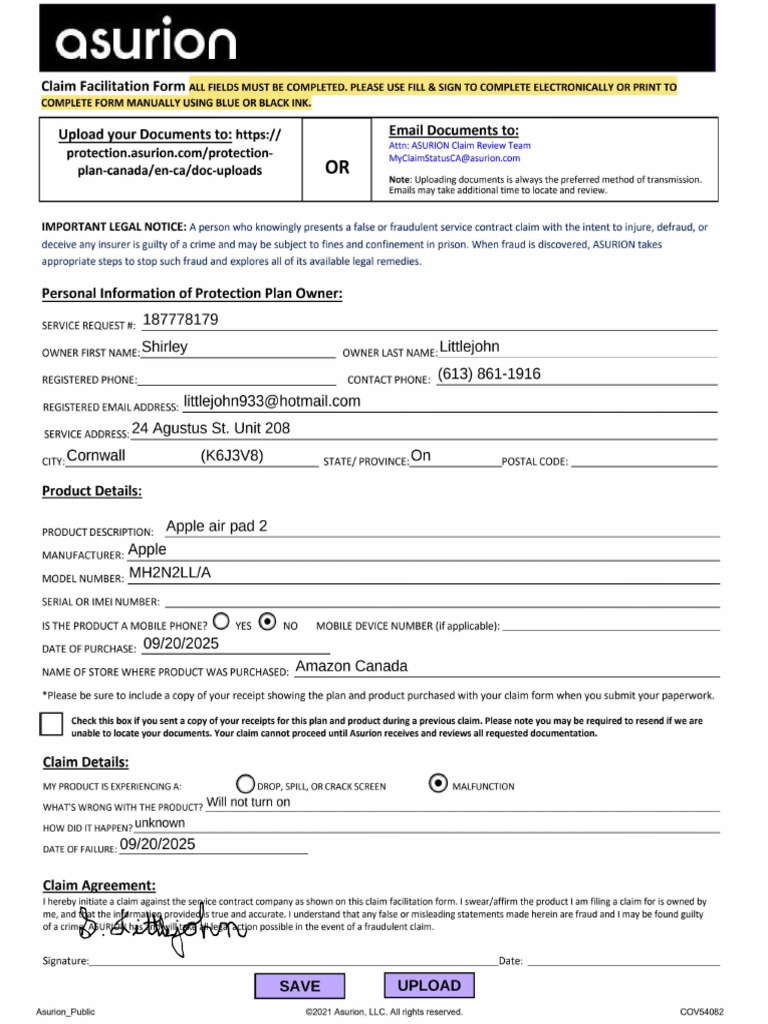 Claim Facilitation Form CA 2021 | PDF