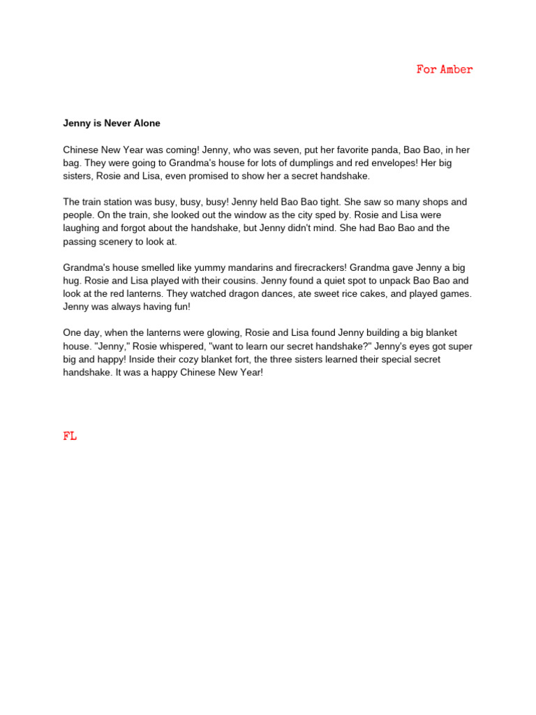 Jenny Is Never Alone | PDF