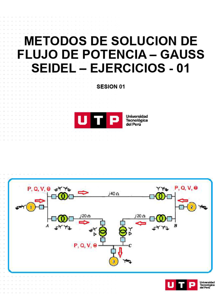 s04 - s1 Metodos Solucion de Flujo de Potencia - Gauss Seidel - Ejercicios - 1 | PDF