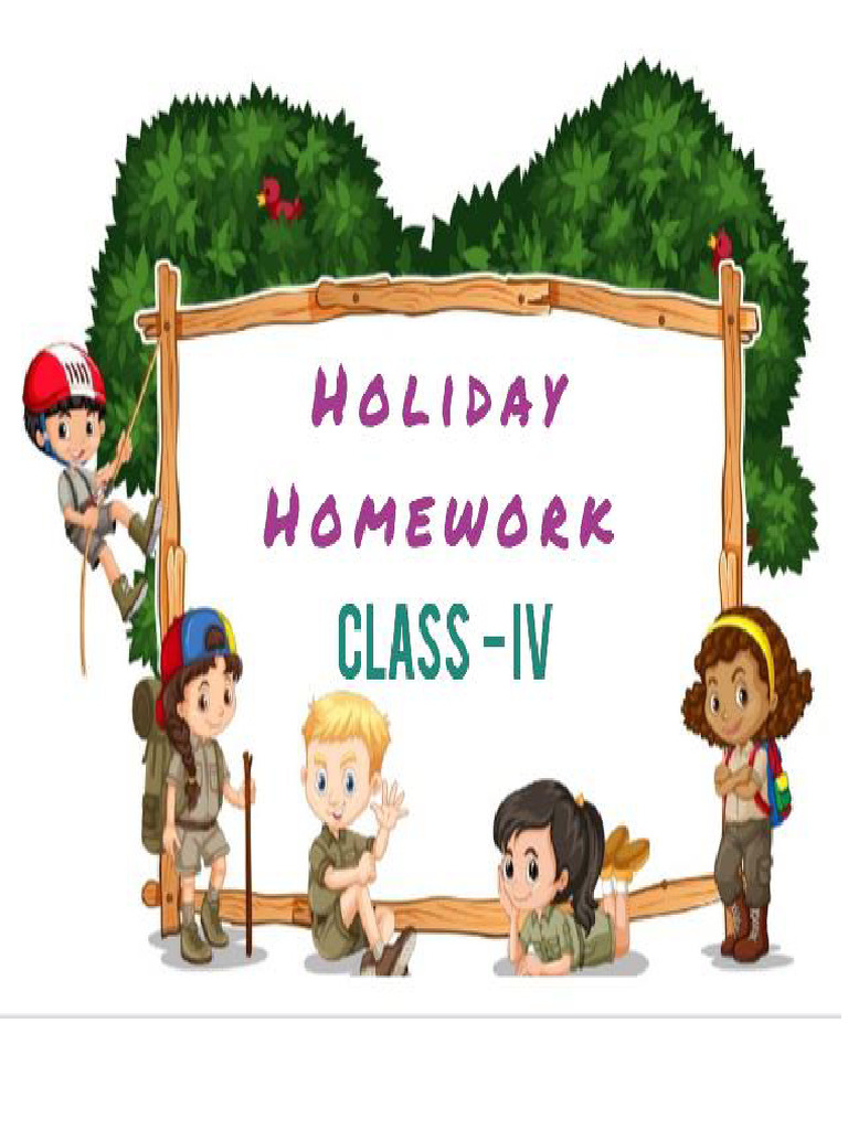 Hindi Holiday Homework Class 4th (2025-26) | PDF