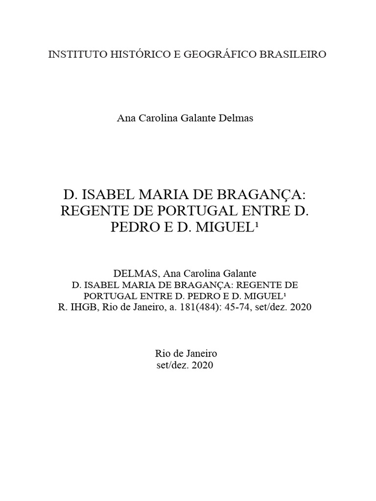 D. Isabel Maria de Bragança Regente+de+portugal+entre+d.+pedro+e+d ...