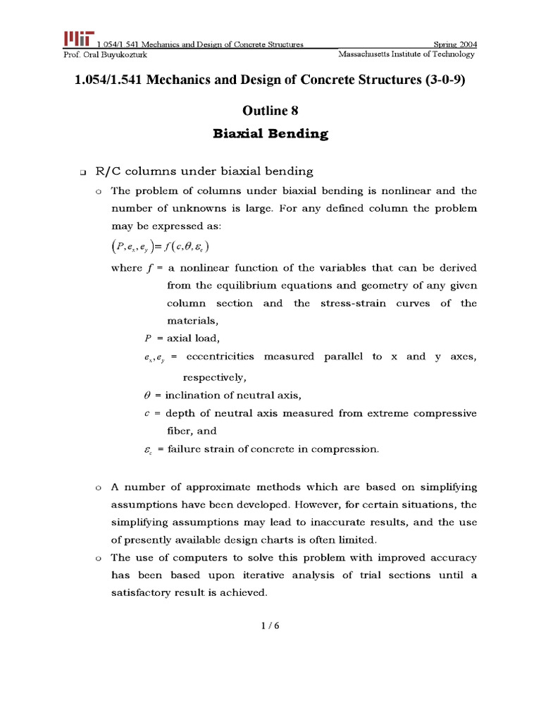 Biaxial Bending | PDF