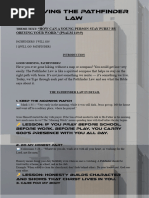 Pathfinder Pledge and Law Explained | PDF | Theology | Religious Belief ...
