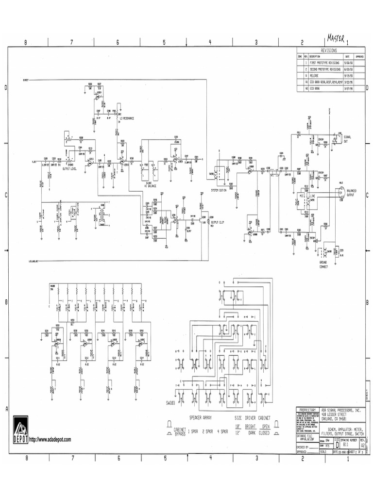 ADA Ampulator Schematics Meter Filters Output Stage Switch | PDF