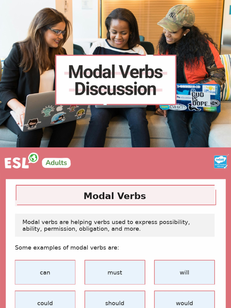 T 1724680156 Modal Verb Discussion Powerpoint Adults A2 Ver 1 | PDF ...