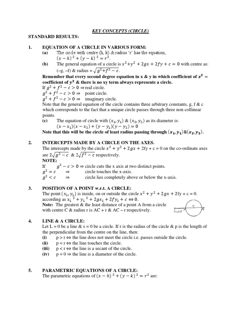 12th Standard Maths Chapter Circle | PDF | Circle | Geometric Objects