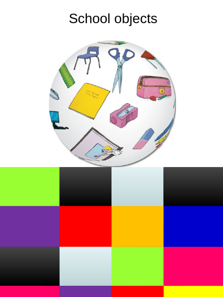 School Objects Game | PDF