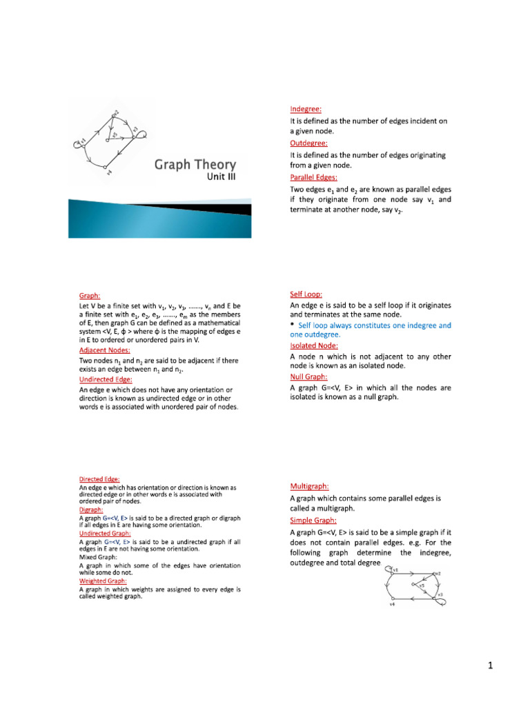Unit - 3 (Graph Theory) | PDF