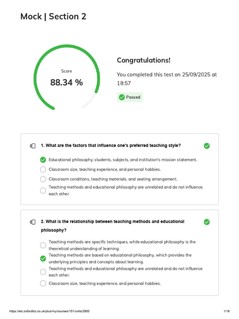 Oxfordtcc - Mock - Section 2 | PDF | Language Education | Educational ...