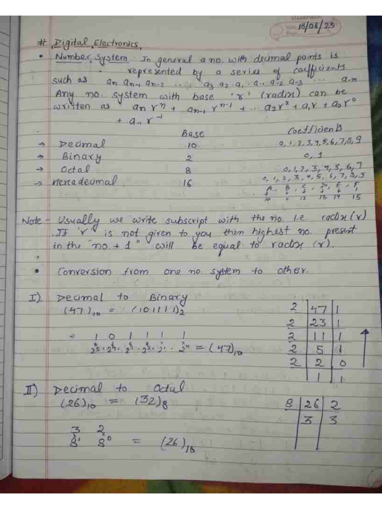 Digital Electronics Notes | PDF