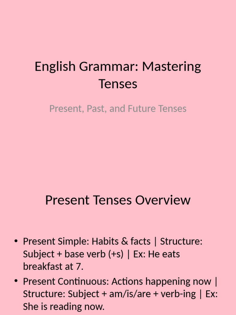 English Grammar Presentation Part1 | PDF