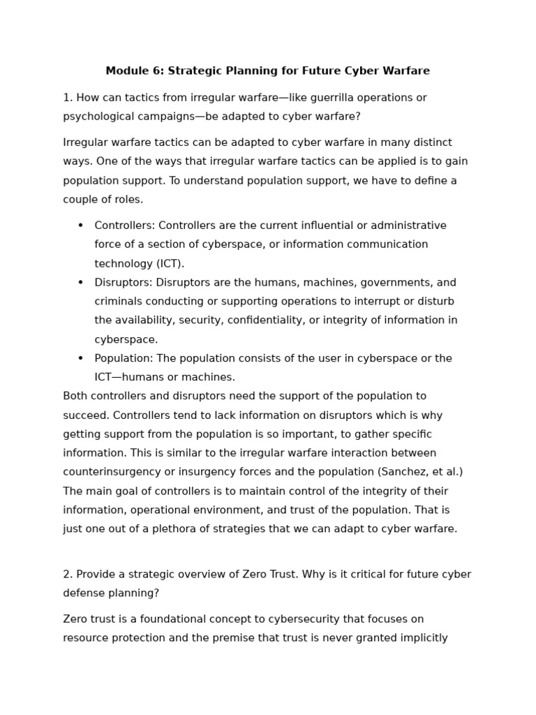 Khanchaleunh Somboune Module6 Strategy | PDF | Security | Computer Security