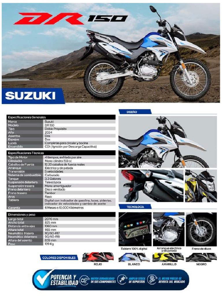Cotización Suzuki DR150 2026 | PDF