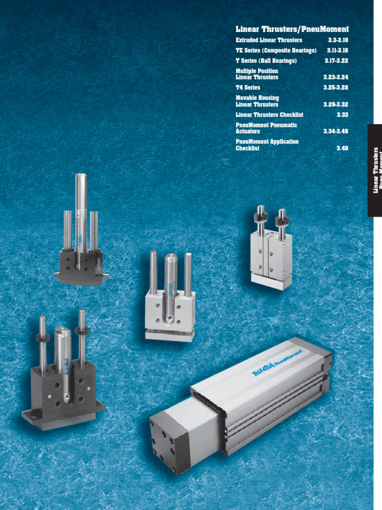 Bimba Linear Thrusters Overview | PDF | Bearing (Mechanical ...