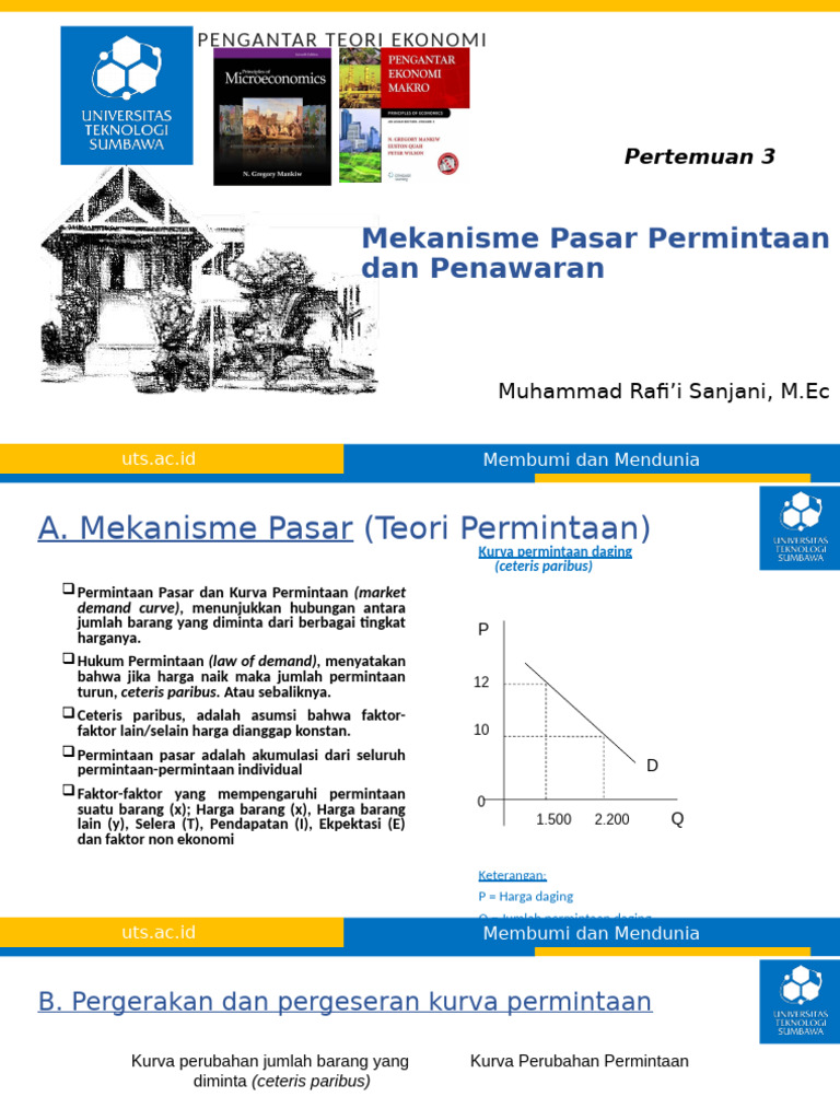 PTE Week 3. Mekanisme Pasar dari permintaan dan penawaran | PDF