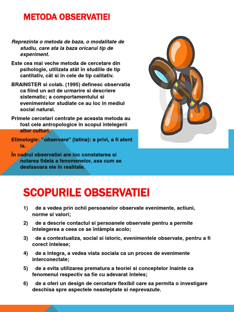 Metoda Observatiei | PDF