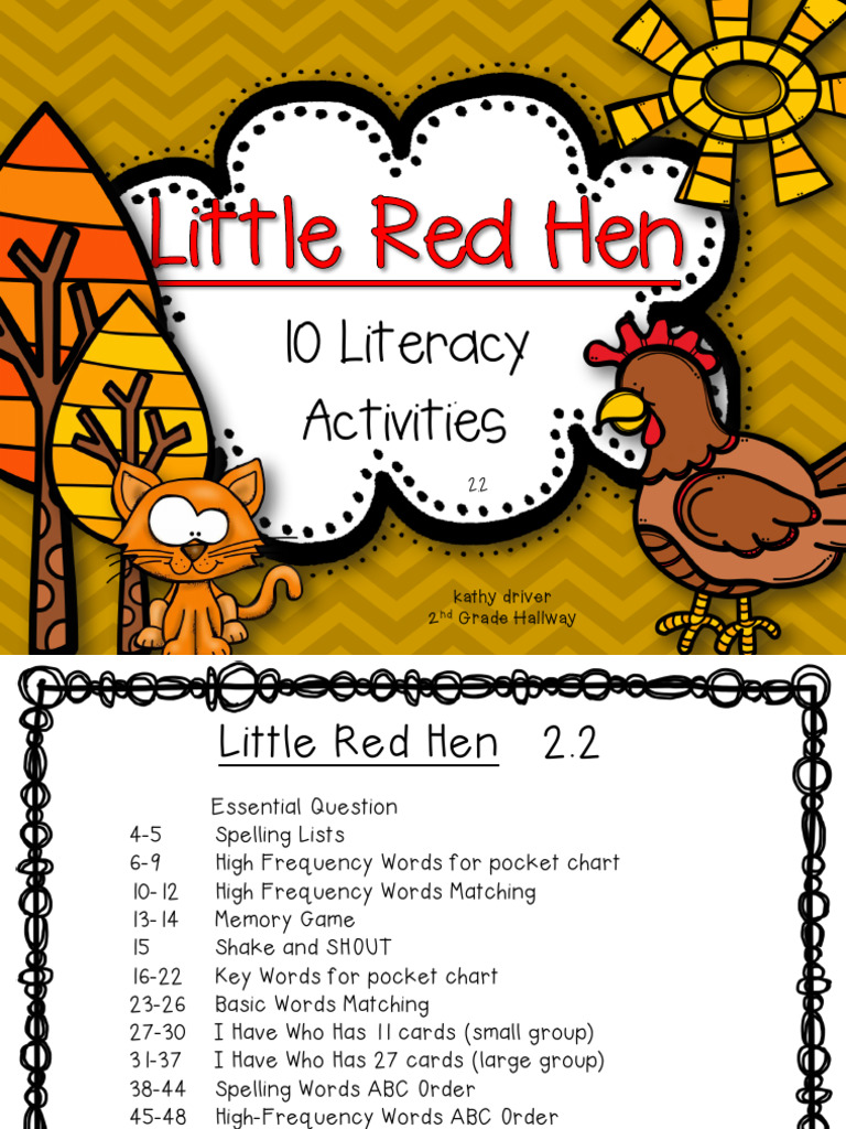 10 Literacy Activities: Kathy Driver 2 Grade Hallway | PDF