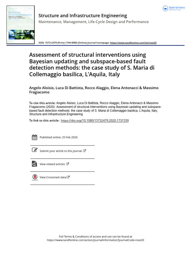 Assessment of Structural Interventions Using Bayesian -- Aloisio ...