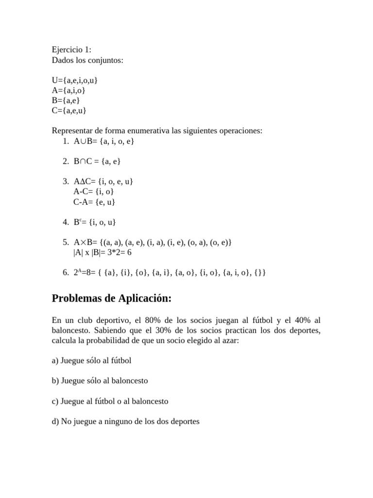 Ejercicio 1 Mate | PDF