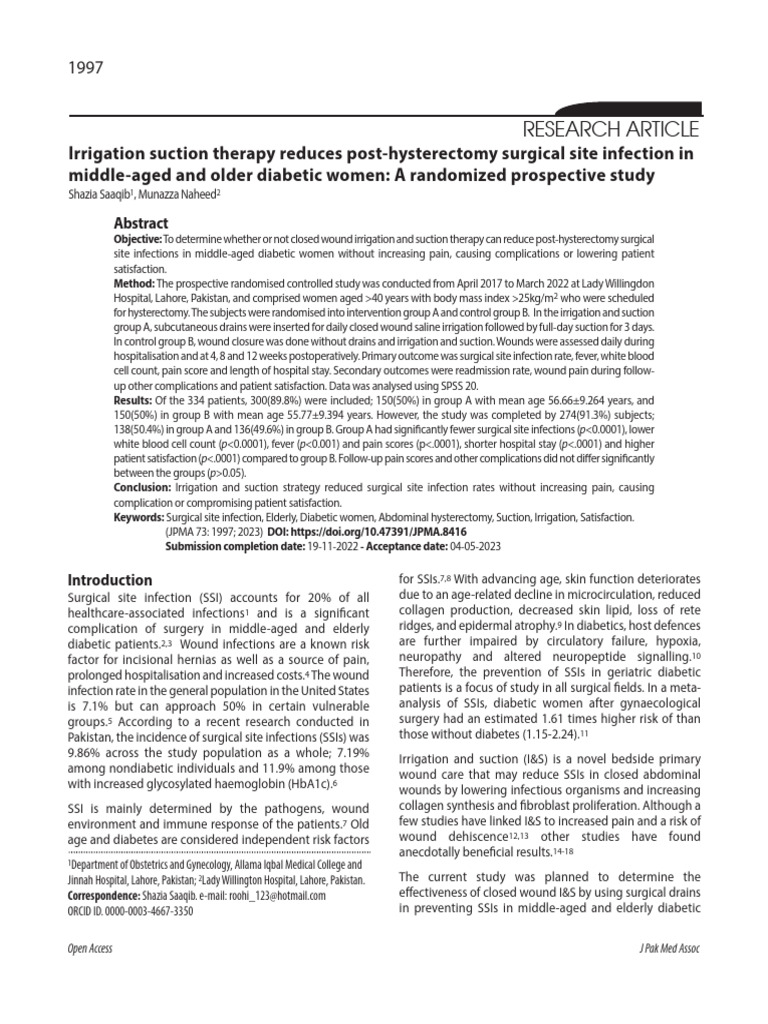 Suction Irrigation Technique To Prevent Wound Infection | PDF | Wound ...