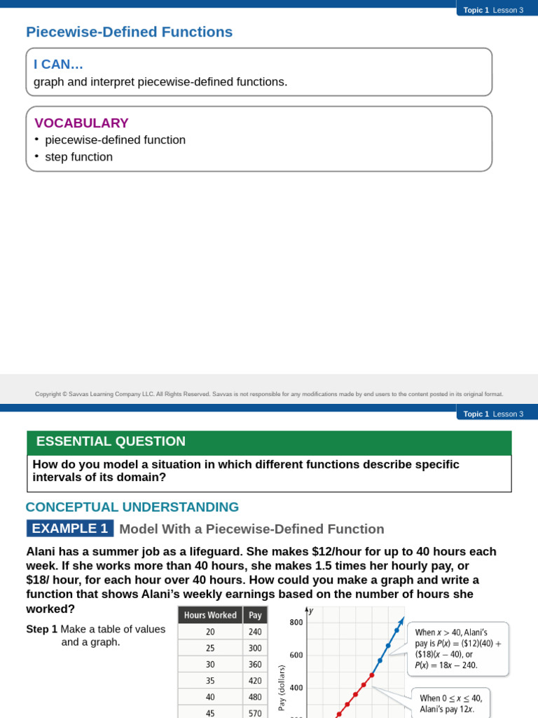 1-3 Piecewise - Defined Function | PDF | Function (Mathematics) | Functions And Mappings