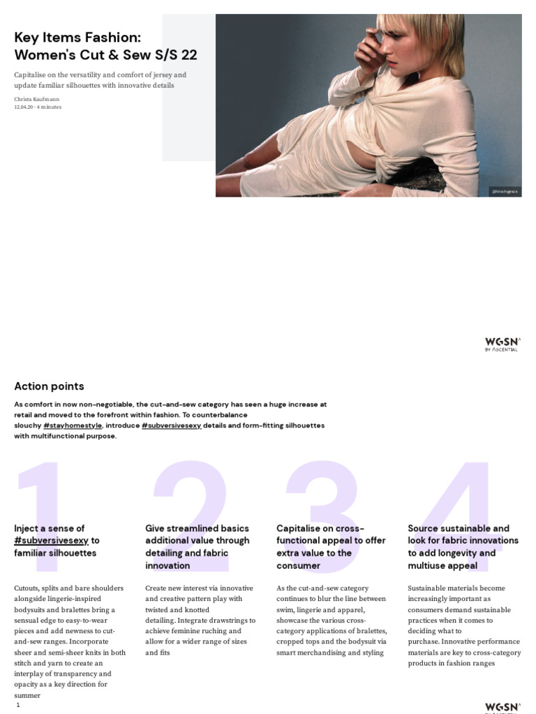Key Items Fashion Women S Cut Sew S S 22 | PDF | Knitting | Fashion
