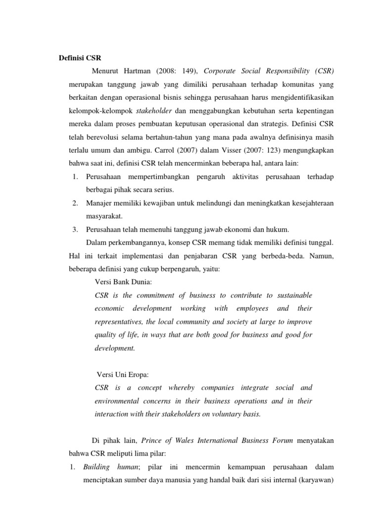 Definisi CSR | PDF