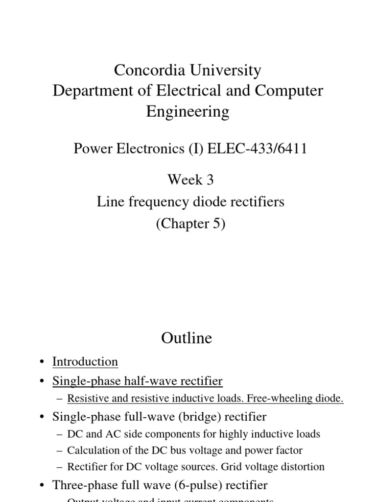 Week 3 - F24 - MOODLE | PDF | Rectifier | Diode