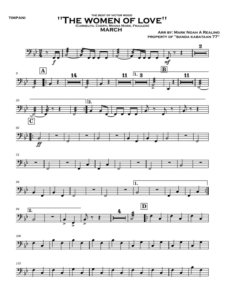 The Women of Love - Timpani | PDF