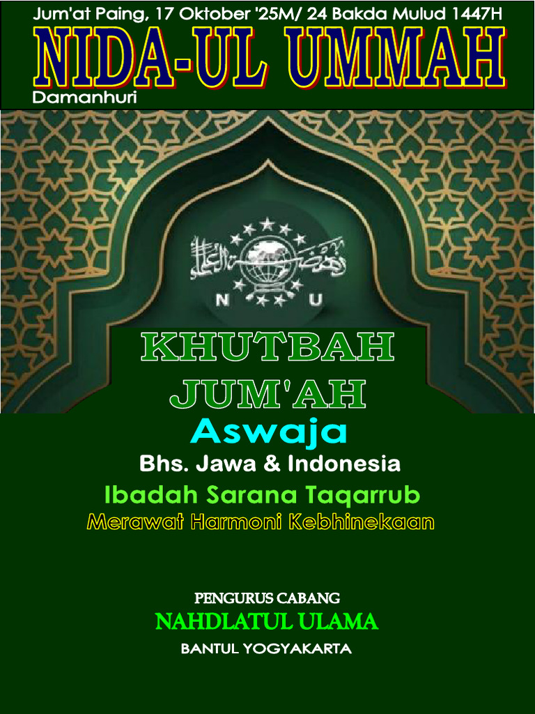 254. KHUTBAH 17 Okt 25 (Bakda Mulud 4) | PDF
