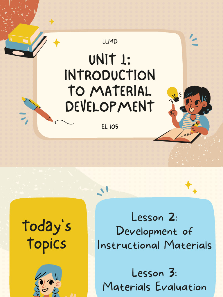 EL 105 Unit 1 Lessons 2-3 | PDF