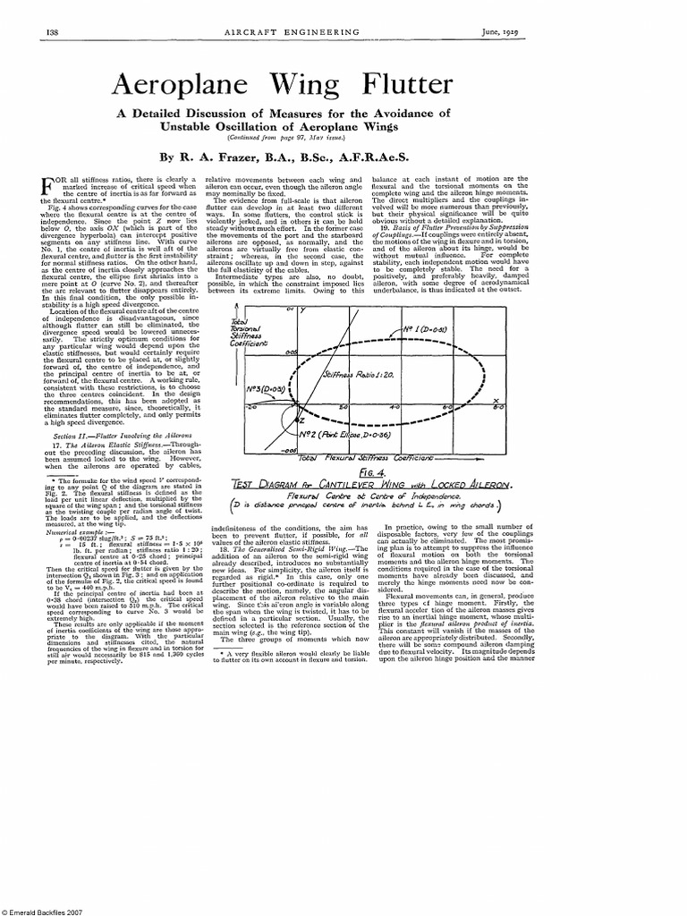 Aeroplane Wing Flutter Prevention Techniques | PDF | Aileron | Stiffness