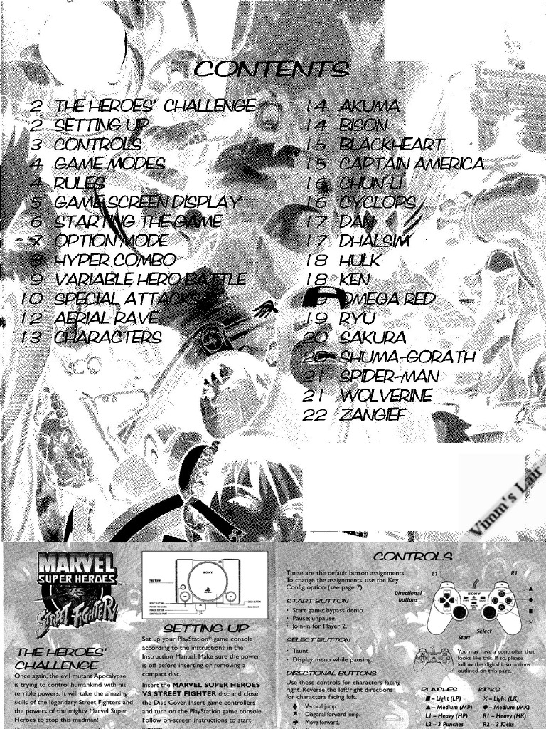 Marvel Super Heroes vs. Street Fighter | PDF