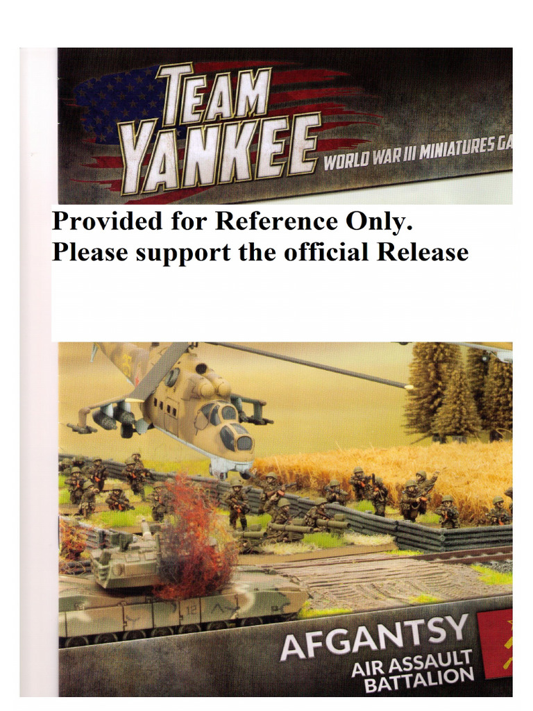 Team Yankee - Soviet Afgantsy Air Assault Battalion | PDF