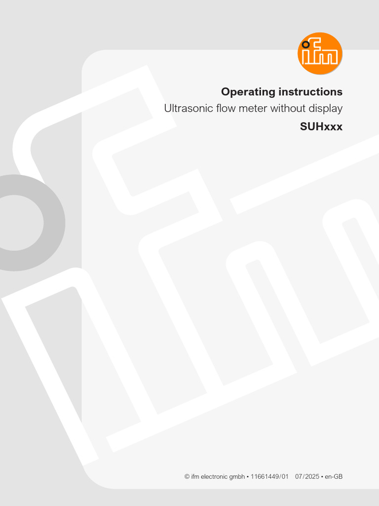 Ifm Efector Suh Puresonic Series Ultrasonic Flow Meter Datasheet No ...