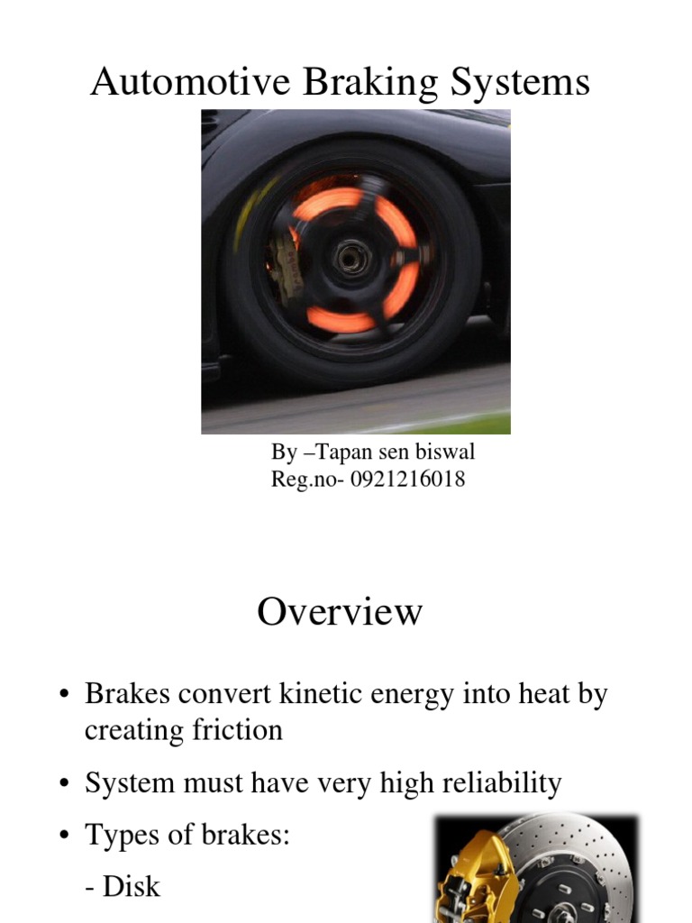 Overview of Automotive Braking Systems | PDF | Brake | Anti Lock ...