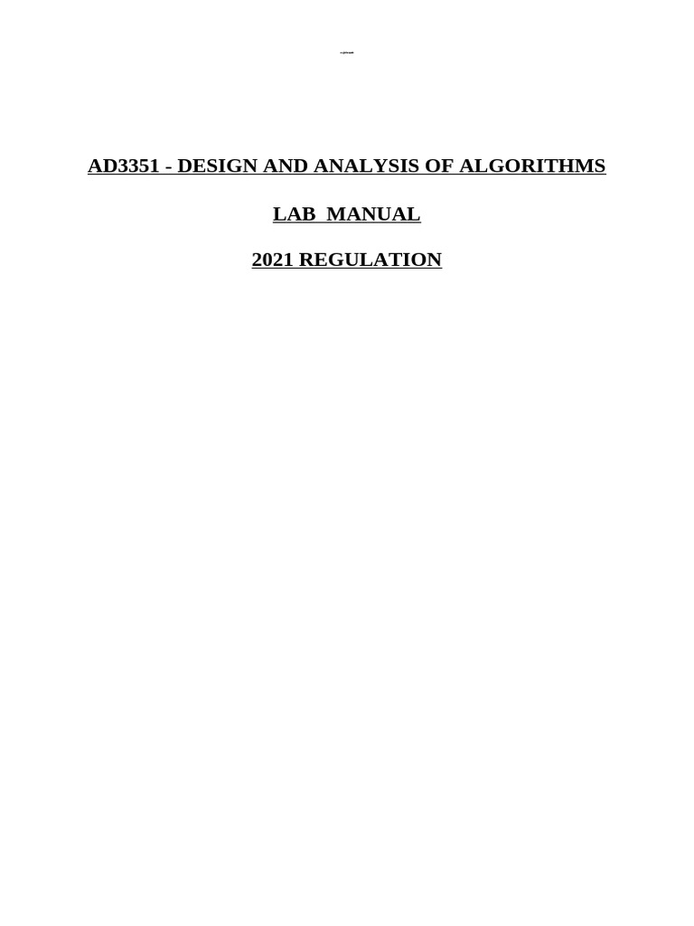 daa NEW | PDF | Discrete Mathematics | Algorithms