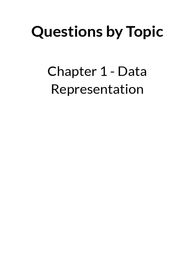 IGCSE Data Representation Questions | PDF