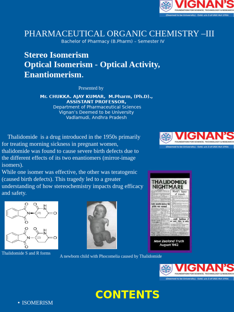 Isomerism and Stereochemistry Lecture | PDF | Chirality (Chemistry ...