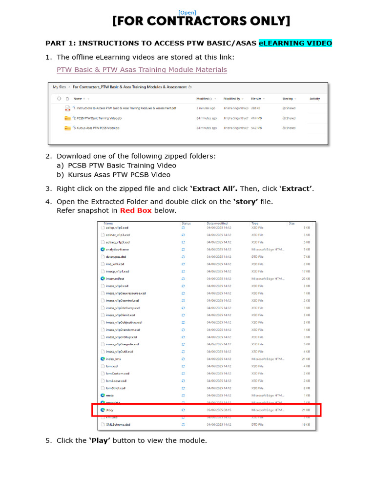 Access PTW Basic/Asas Training Guide | PDF